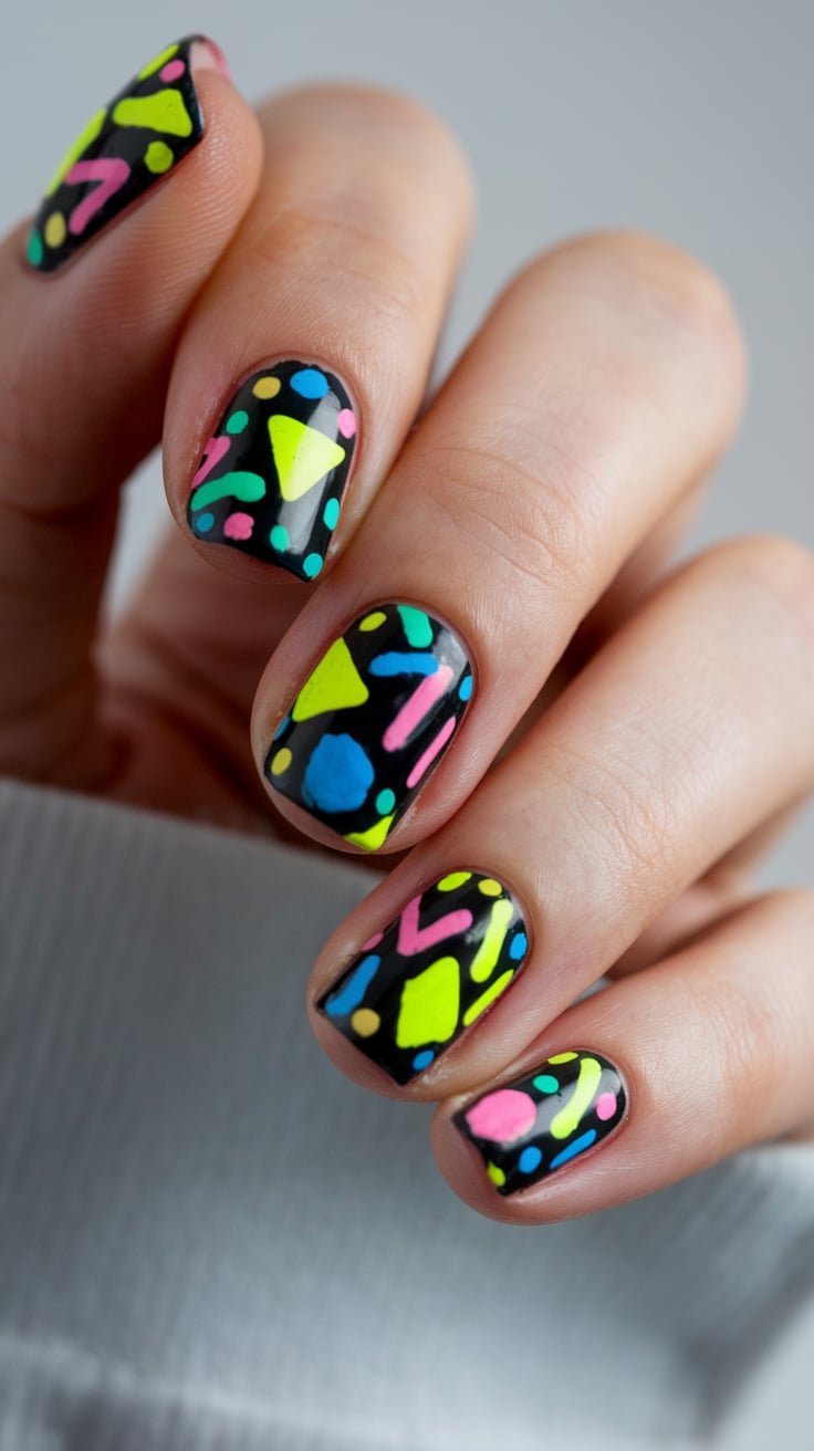 Iconic 90s Nostalgia Nail Art Designs: Bold, Fun, and Totally Retro ...