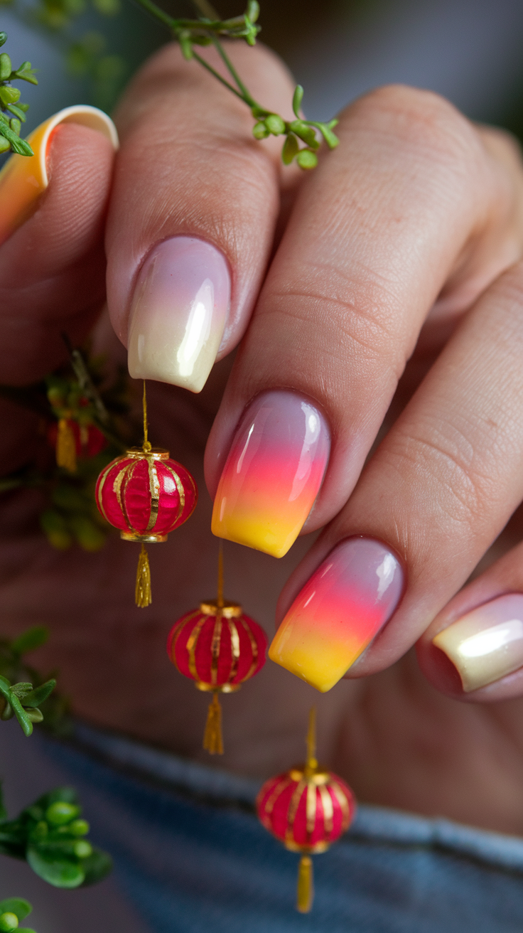 35 Enchanting Lunar New Year Nail Art Ideas - nailosphere.com