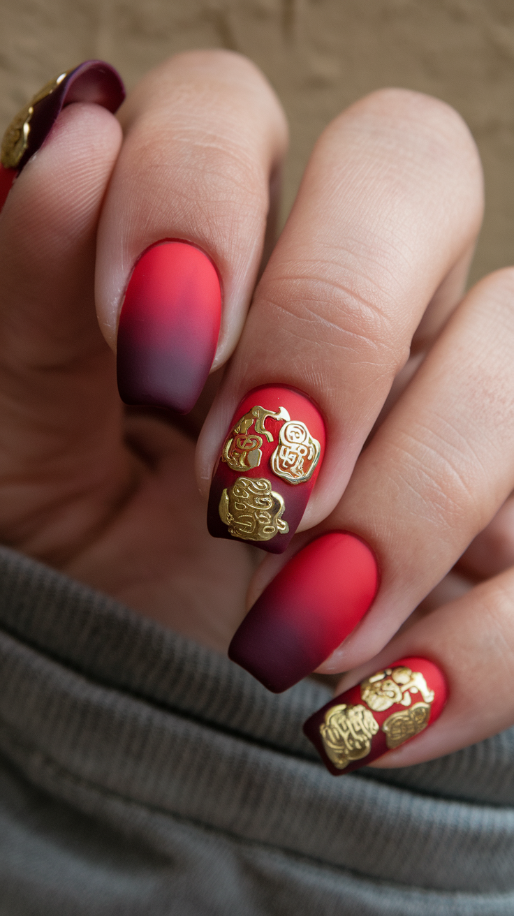 35 Enchanting Lunar New Year Nail Art Ideas - nailosphere.com