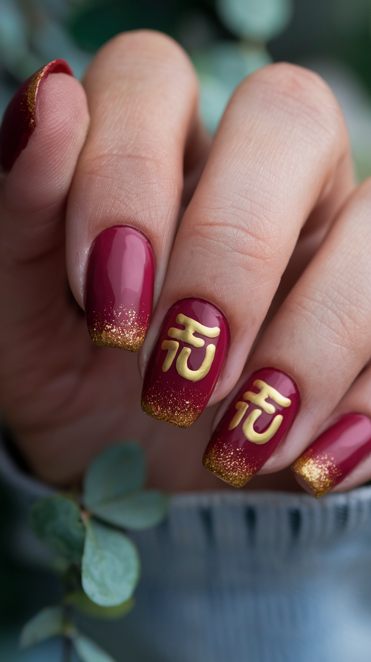 35 Enchanting Lunar New Year Nail Art Ideas - nailosphere.com