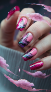 35 Glitter Bomb Nail Designs For February - nailosphere.com