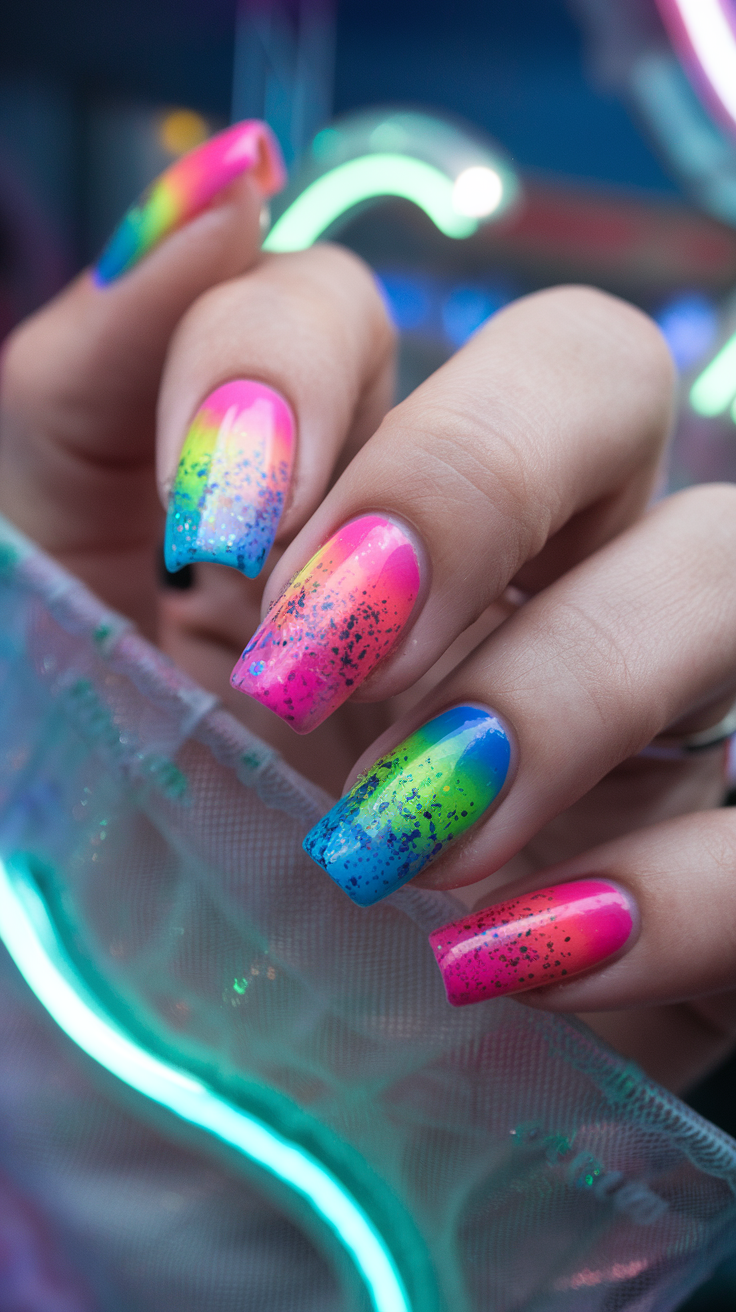 35 Glitter Bomb Nail Designs For February - nailosphere.com